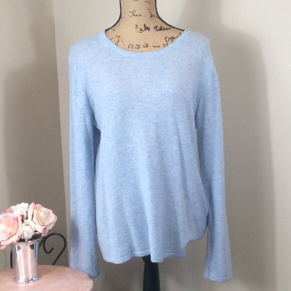 Preswick & Moore | Tops | Powder Blue Cashmere Sweater | Poshmark